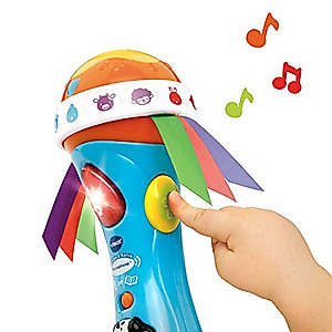 VTech Baby Babble and Rattle Microphone, Blue Small
