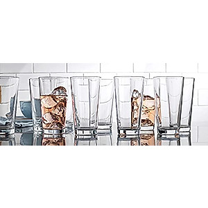 Home Essentials & Beyond Drinking Glasses Set Of 10 Highball Glass Cups 17 Oz Beer Glasses, Water, Juice, Cocktails, Iced Tea, Bar Glasses. Dishwasher Safe.
