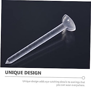 SEWACC 100 Pairs Plastic Earring Backs Locking Plugs Stoppers DIY Earring Accessories for Jewelry Making