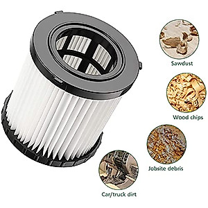 DCV5801H Hepa Replacement Filter Compatible for DeWalt DCV580 & DCV581H Wet Dry Vacuum Pack of 2