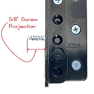 Set of 4 - No Mortise Bed Frame Brackets - Connects Headboard & Footboard to Side Rails - Screws & Instructions Included