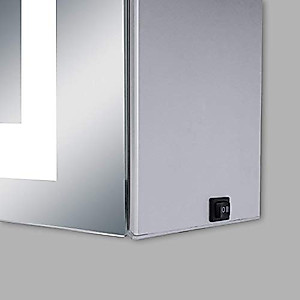 LEDMyplace 48 X 28 Inch LED Lighting Medicine Cabinet Double Sided Mirror On/Off Switch ETL RoHS Listed 90+ CRI Surface Mount LED Mirror Medicine Cabinet with Lights Benign Style