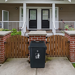 Fiazony 15 Gallon Large Kitchen Swing Top Lid Trash Can, 4 Pack Plastic Trash Bin with Swing Lid for Kitchen, Gray