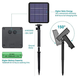 kolpop Solar String Lights Outdoor, 78.7FT 240LED Solar Fairy Lights Outdoor Waterproof 8 Modes Silver Wire Solar Powered Lights Indoor for Garden Patio Gate Yard Party Wedding Camping(Blue)