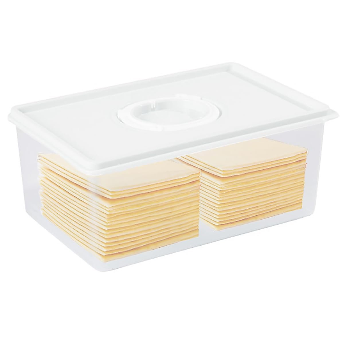 Vellsenne Sliced Cheese Container with Time Recording - Block Cheese Storage Container for Fridge Cream Cheese Sliced Cheese Cheddar Container Cheese Box with Lid Cheese Saver