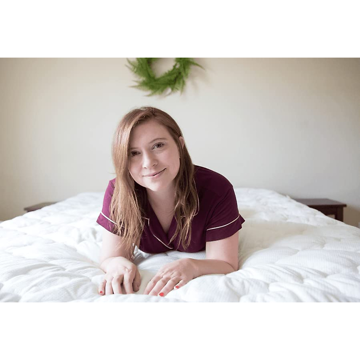 Pillowtex Waterproof Mattress Topper – Blend of Rayon Derived from Bamboo and Polyester, Silent, with Fitted Skirt, Mattress Protector - Cal King Size