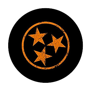 Cute Tennessee Gift for Women Vintage Orange Tennessee Flag PopSockets Swappable PopGrip
