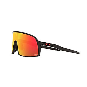 Oakley Men's OO9462 Sutro S Rectangular Sunglasses, Polished Black/Prizm Ruby, 28 mm