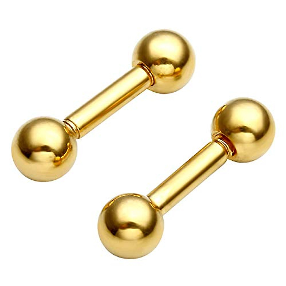 Stainless Steel 14G Body Piercing Barbells Silver Gold Black Rainbow Color 6mm Post Studs Earring Nipple Nose Tongue Helix Tragus Cartilage Labaret Medusa Lip Eyebrow Straight Bar 4mm Ball Screw