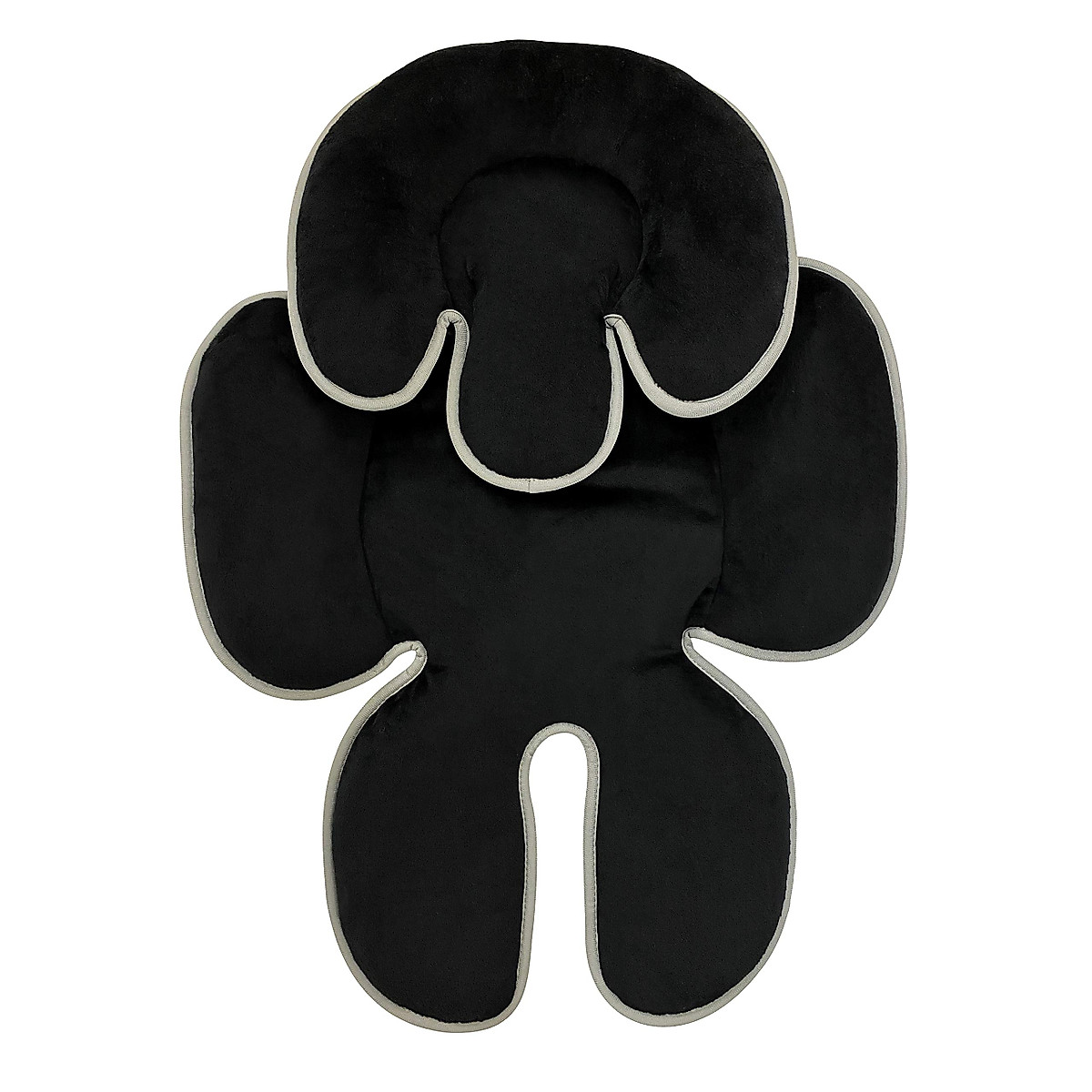 Good Gear Baby's Full Body Support Pillow, Newborn Infant Reversible Head, Neck, and Legs Protection for Car Seat, Stroller, Booster Seat - Black