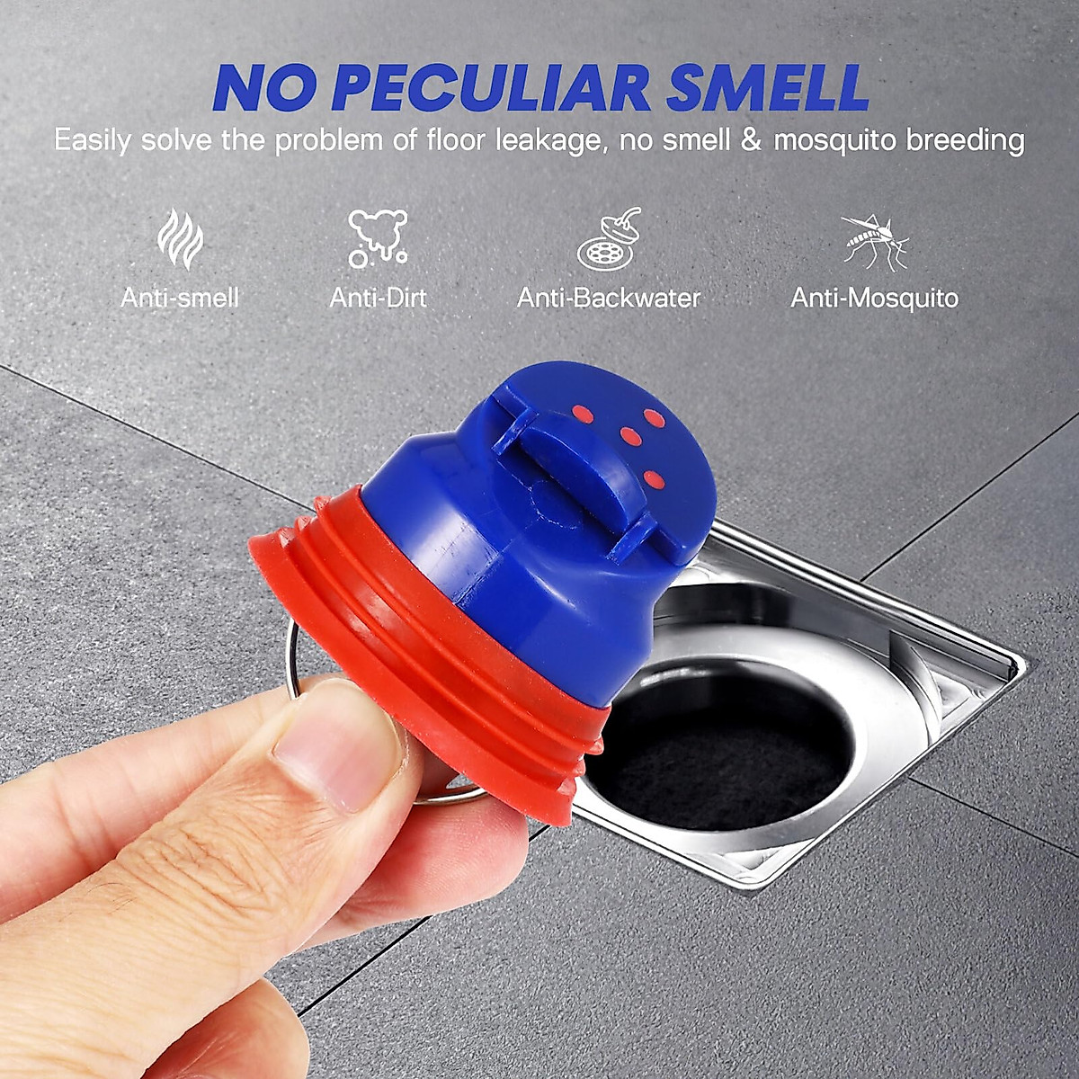 OSALADI 4PCS Drain Backflow Preventer Shower Floor Drain Backflow Preventer One Way Drain Valve Sewer Core for Floor Water Drainage