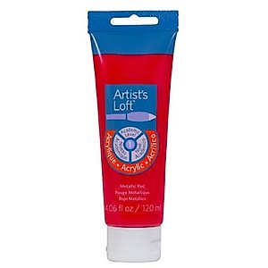 Artist's Loft Metallic Acrylic Paint, 4 oz. (Metallic Red)