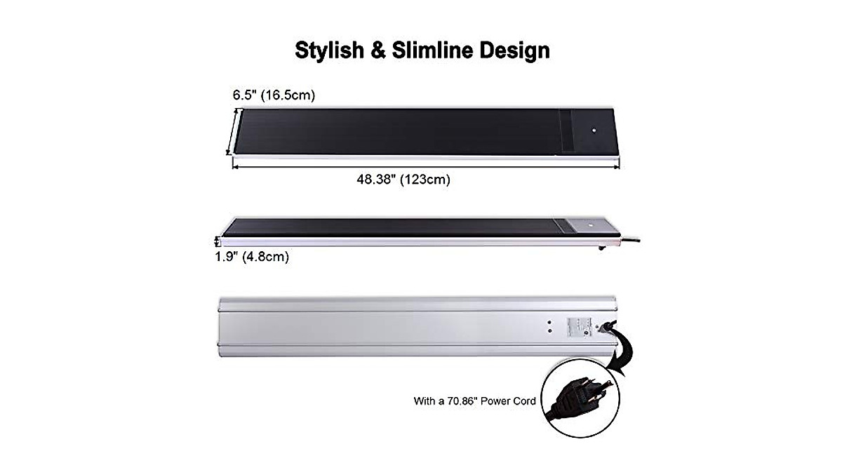 Thermoflow Far Infrared Space Heater with No Glare, Electric Indoor ...