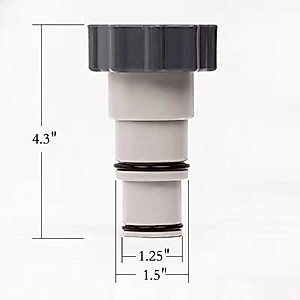 FSYHVVY Replacement Hose Adapter w/Collar for Threaded Connection Pumps Replace Pool Drain Pump Pool Drain Adapter for Intex Pool Set(2 Pack)