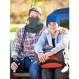 SATINIOR 8 Pieces Colorful Face Coverings Face Gaiters Neck Gaiter Headwear for Outdoor Cycling Fishing (Black, Grey, Blue, White, Khaki, Dark Grey, Navy Blue, Army Green)