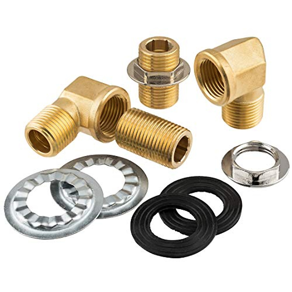 DuraSteel Wall Mount Faucet Installation Kit - Commercial Kitchen No Lead Faucet Mounting Adapter Set for 1/2-inch IPS Female Inlet - Space Saving Backsplash Kit