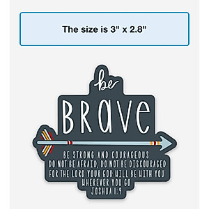 Swaygirls magnets | Be brave magnet | Christian magnets | Fridge magnets about faith, Jesus, the Bible | Joshua 1:9 | Christian gifts