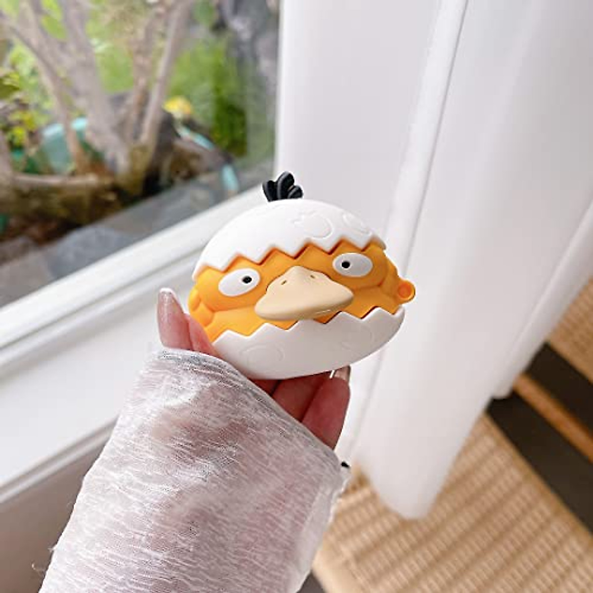 for Apple Airpods pro Case Cute Duck Breaking Egg Design, Funny Cartoon Airpod Case, for Men, Ladies, Teenagers (Cracked Duck)