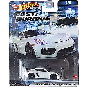 Hot Wheels Porsche 718 Cayman GT4, Fast & Furious 4/5 [White]