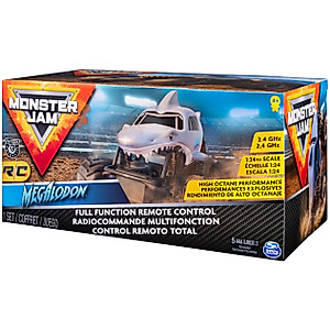 Monster Jam, Official Megalodon Remote Control Monster Truck for Boys and Girls, 1:24 Scale, 2.4 GHz, Kids Toys for Ages 4-6+