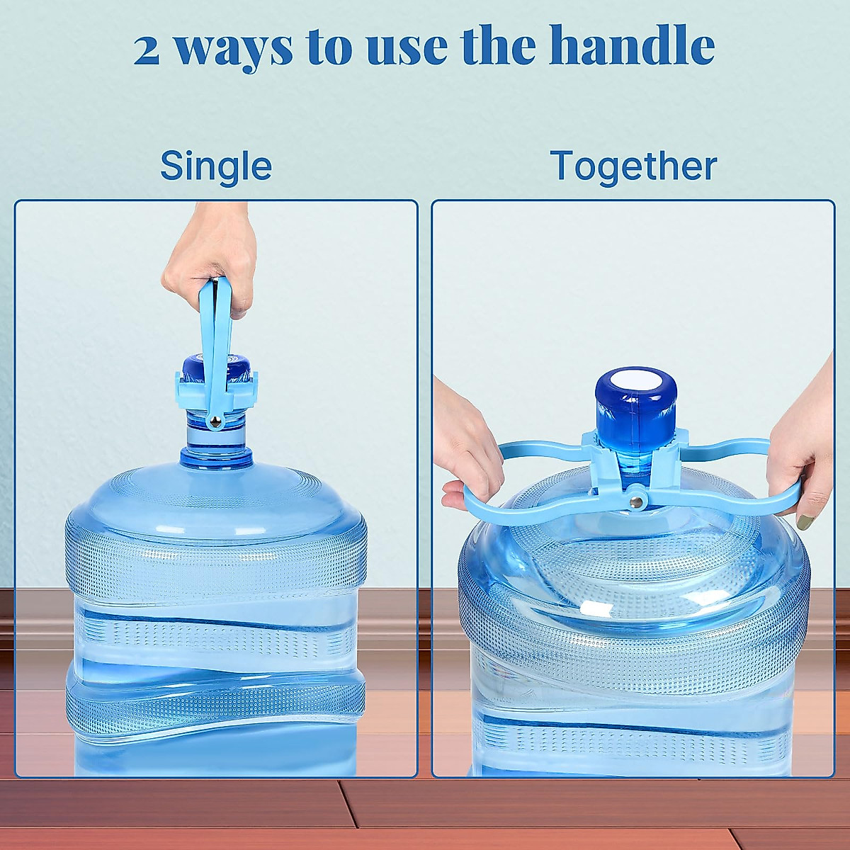 5 Gallon Water Bottle Holder, 3 Tier Water Jug Rack, Water Cooler Jug Rack for 5 Gal Water Bottle, Water Jug Dispenser Stand, Heavy Duty 5 Gallon Water Jug Stand for 6 Bottles with Lifter