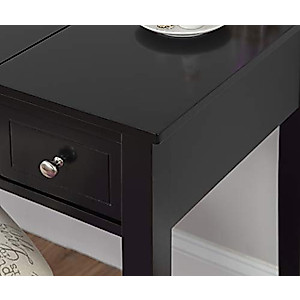Linon Home Dcor Linon Black Butterfly Stool Vanity Set with Bench, 36"w x 18"d x 30"h,