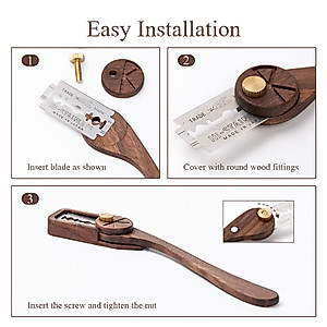 ROCKSHEAT Bread Lame Dough Scoring Tool with Blade Cover, Sourdough Scoring Tool with 5 Feather Blades, Scoring Knife for Bread Baking, Dexterous-Cut Series Lame Bread Tool (ELEGANT)