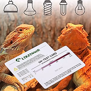 LIKZINWA UVB Sensor Card, 2-Pack Test Card of Reptile Lamp UV Sensor Reptile UVB Fluorescent Lamp