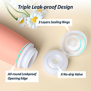 PACKISM TSA Approved Toiletry Bag with Bottles - Travel Essentials 8 Pack Leakproof 3.4oz Silicone Travel Bottles for Toiletries, Shampoo Conditioner Lotion Body Wash BPA Free, Pink