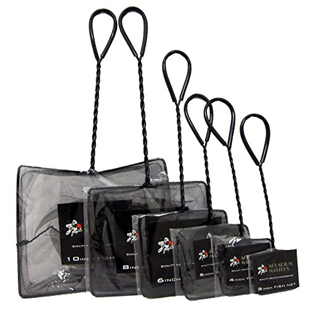 10 Inch Professional Nylon Fish Net with 10.5 Inch Handle for Fish Aquariums and Terrariums