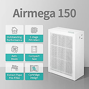 Coway Airmega 150(K) True HEPA Air Purifier with Air Quality Monitoring, Auto Mode, Filter Indicator (Sage Green)