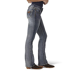Wrangler Women's Retro Sadie Low Rise Stretch Boot Cut Jean, Medium Blue, 11-32