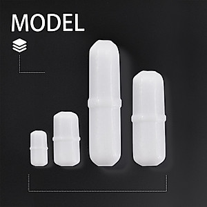 Yizerel 10pcs PTFE Magnetic Stirrer Mixer Stir Bar Spinbar White Color