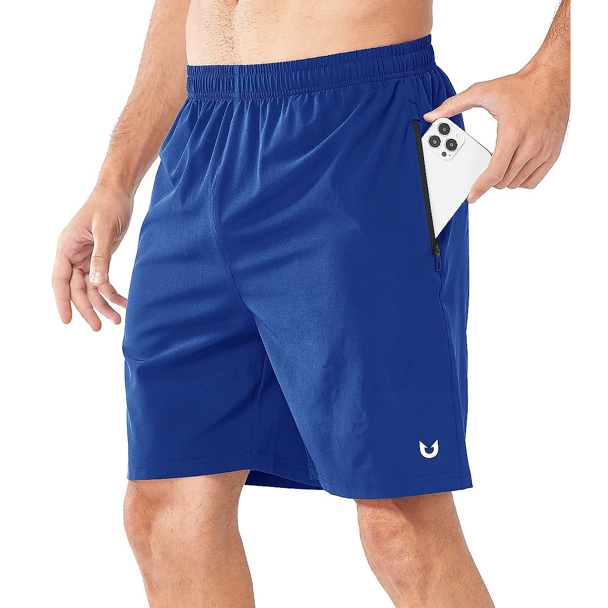 NORTHYARD Men's Athletic Running Shorts Quick Dry Workout Shorts Lightweight Sports Gym Basketball Shorts Hiking Exercise RoyalBlue-7 inches 3XL