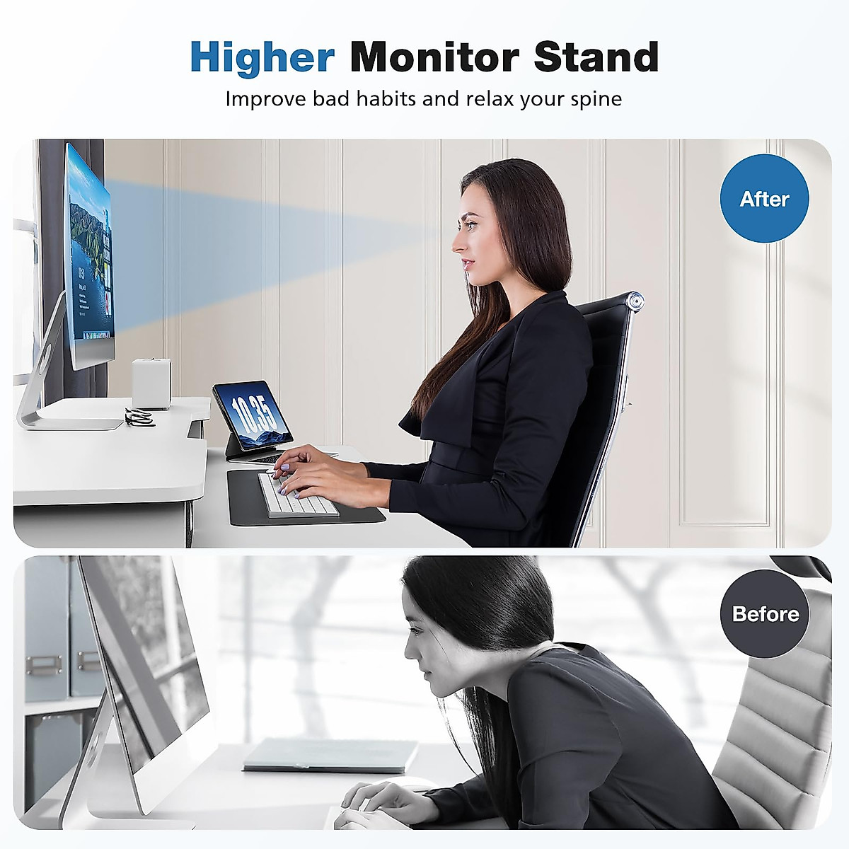 Electric Standing Desk with Double Drawers, 40 x 24 Inch Adjustable Height Sit Stand Up Desk with Storage Shelf for Home Office Computer Table Workstation with Splice Board