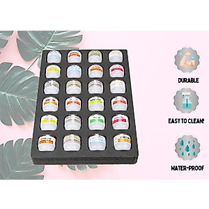Polar Whale 4 Cocktail Capsule Drawer Organizers Tray Insert Compatible with Keurig DrinkWorks Pods for Kitchen Home Bar Party Waterproof Washable Black Foam 24 Compartment 12.6 x 17.9 Inches