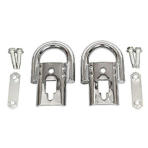 RXIOVILAE Compatible with 2009-2018 Crew Cab 2009-2018 Extended Cab 2009-2018 Cab Thru 17 Chrome Tow Hooks Pair w/Hardware