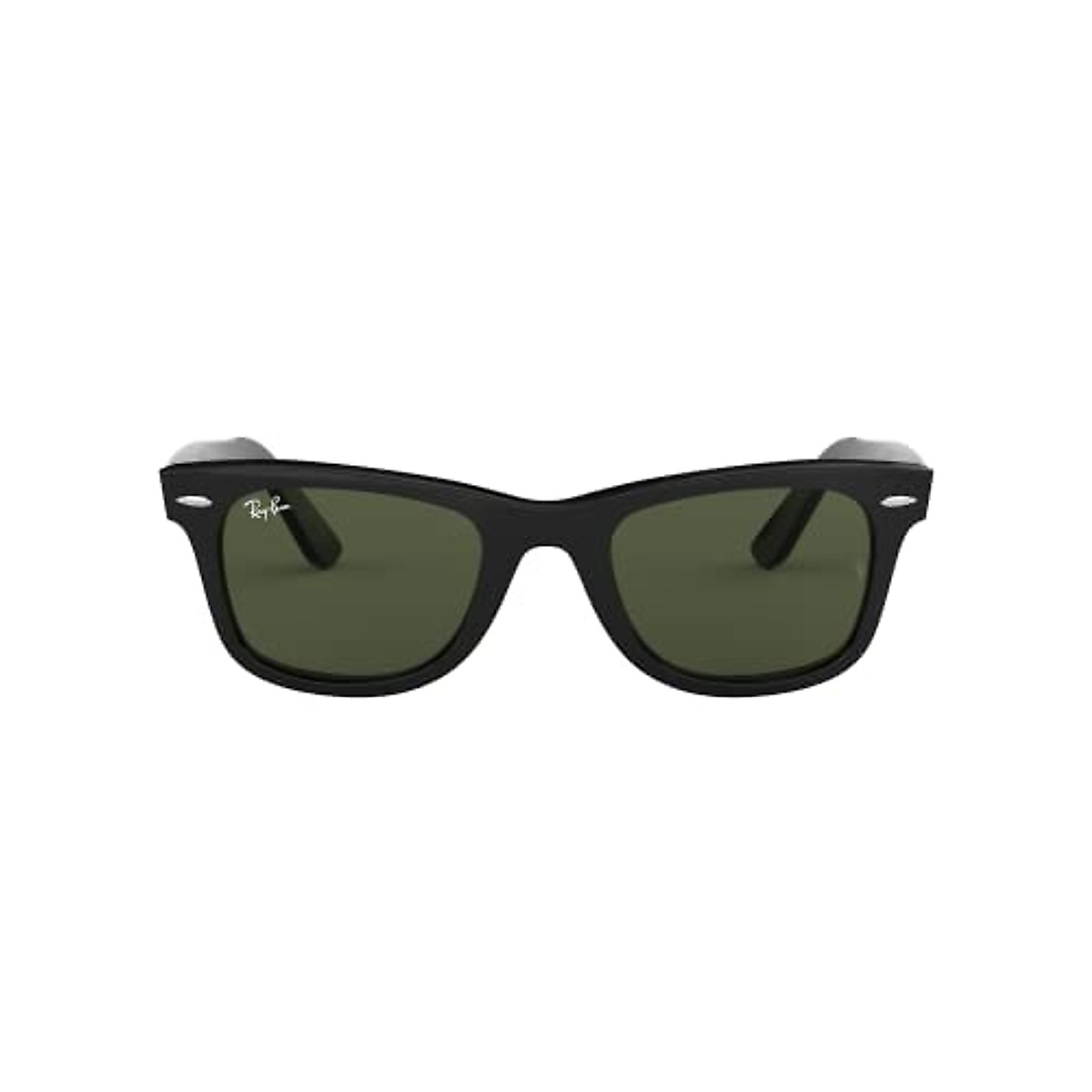 Ray-Ban RB2140 Original Wayfarer Square Sunglasses, Black/G-15 Green, 54 mm