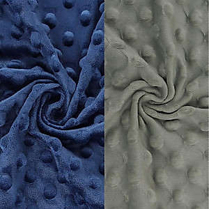 BlueSnail Ultra Soft Minky Dot Changing Pad Cover 2 Pack (Gray+Navy, 2 Pack)