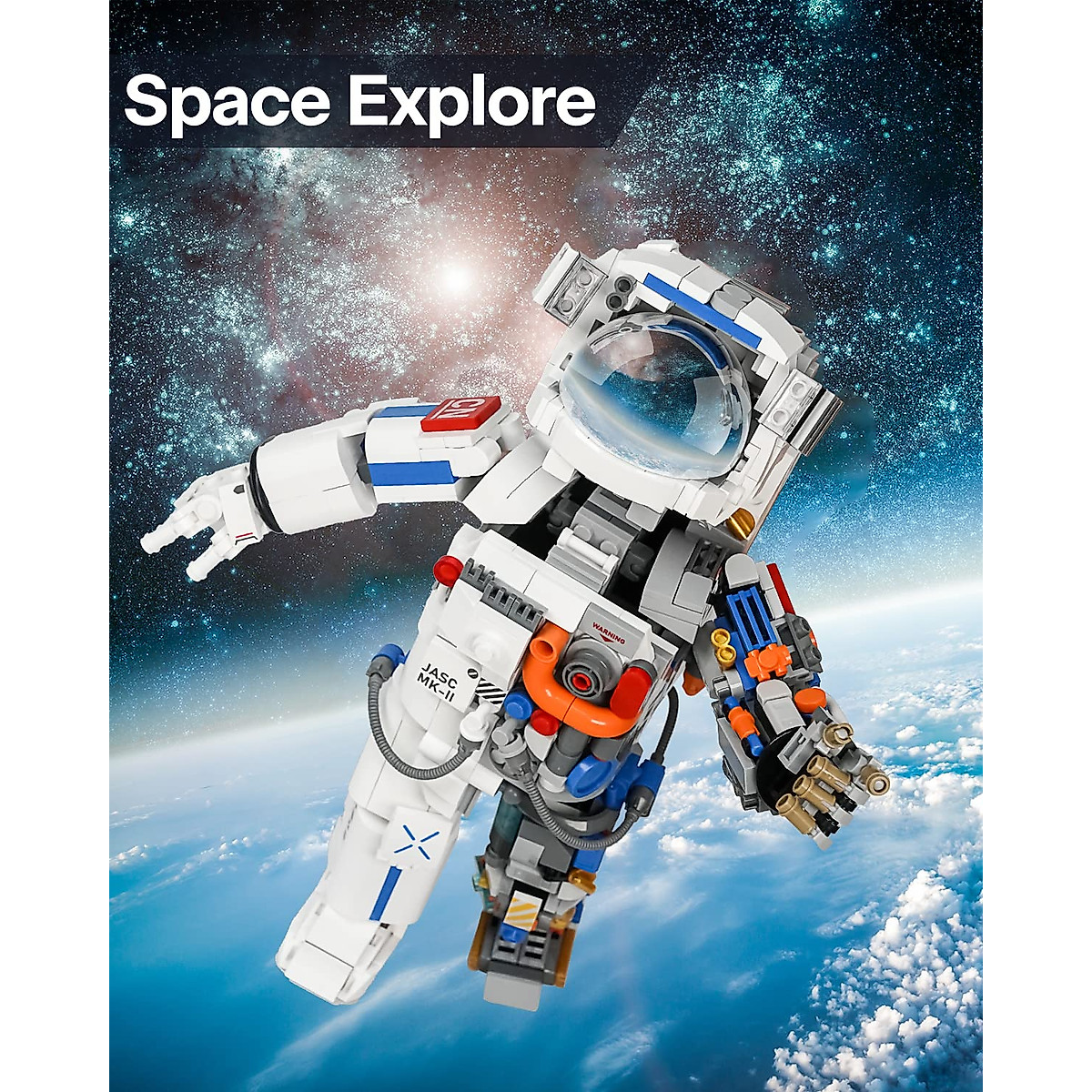 HBUDS Stem Kits Space Exploration Astronaut Toys, Building Kit, Educational STEM Toys Construction Engineering Building Blocks Learning Set, for Teen Boys Girls Kids (900 Pieces)