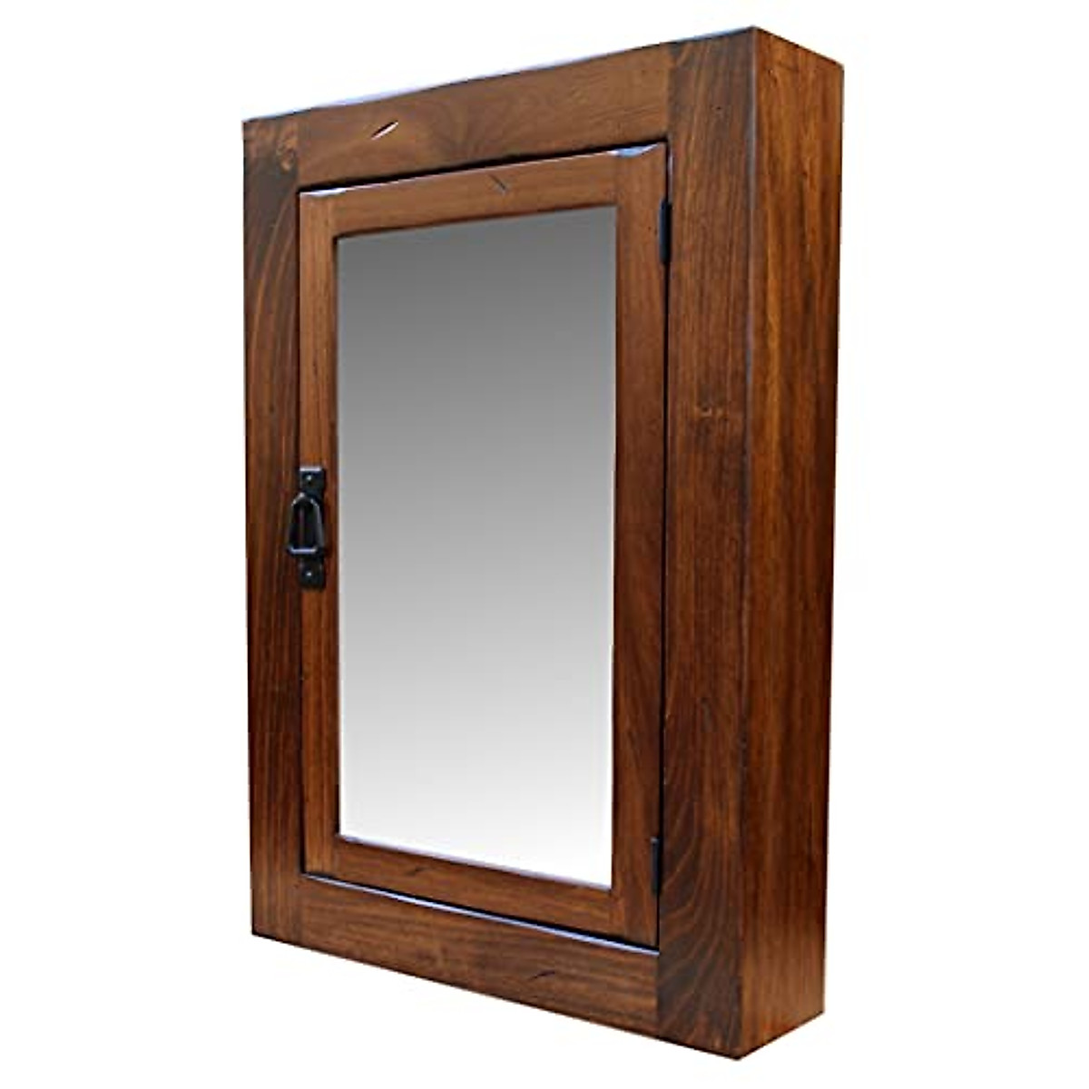 D&E Wood Girona Rustic Mission Medicine Cabinet/Medium Walnut Finish