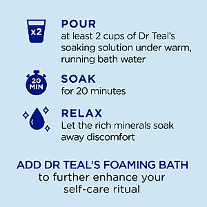 Dr Teal's Pure Epsom Salt, Vapor Bath with Menthol, Camphor & Essential Oils, 2 lbs (Pack of 3)