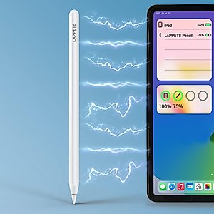Magnetic Wireless Charging Stylus Pen Compatible with 2018-2023 Apple iPad Pro (11/12.9 Inch), iPad Air 4th/5th Gen,iPad Mini 6th Gen, iPad Pencil 2nd Generation with Palm Rejection (White 1)
