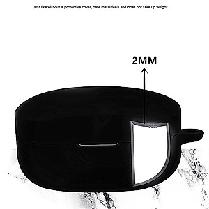 Cover Case for Sony WF-1000XM4 Earbud, Soft Silicon Colorful Sony WF-1000XM4 Case Wireless Earbuds Protective Cover with Keychain [3 Pack] (Black + Blue + White)