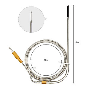 Inkbird Replacement Colored Probe 4-Pack Kit Only Compatible with IBT-4XS/IBT-6XS Meat Thermometer, Ultra Accurate & Fast Up to 572°F/300°C （Only for IBT-4XS/IBT-6XS Thermometer）
