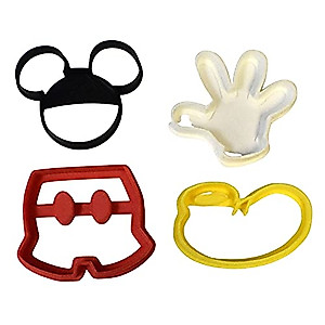 THEME MAGICAL MOUSE CARTOON CHARACTER SET OF 4 COOKIE CUTTERS MADE IN USA PR506