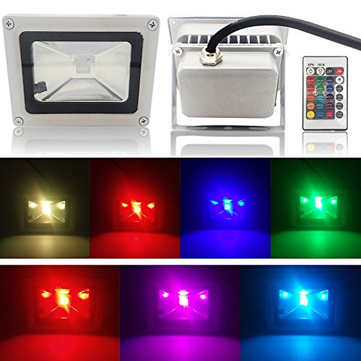 KLAREN 16 Color Tones RGB LED Flood Light for Illumination and Beautification of Home Hotel Garden Landscape
