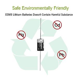 EEMB 50Pack ER14250 1/2AA 3.6V Lithium Battery with AX Solder Tabs Li-SOCL₂ Non-Rechargeable Battery XL-050F SB-AA02 LS14250 TL-5902 TL-2150 for Slot Machine/Game chip Board