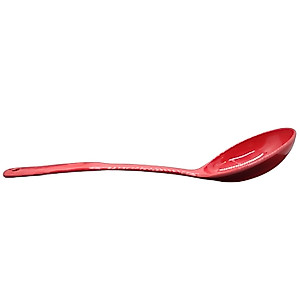 Handy Housewares 12.5" Long Handled Colorful Melamine Basting/Serving Spoon (Red, 1 Pack)