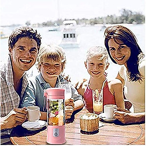 YPCOO 2pcs Portable Blender, USB Travel Juice Cup, Durable ABS Materials, Non-toxic, BPA Free, Mini, Convenient, Cordless, 13Oz Bottle, 4000mAh Battery, Blend Up to 20 Times